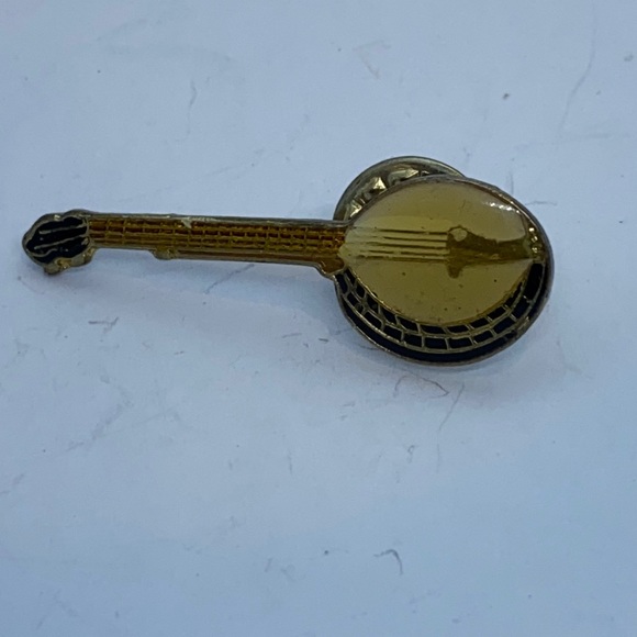 Jewelry | 215 Vintage Banjo Guitar Pin | Poshmark